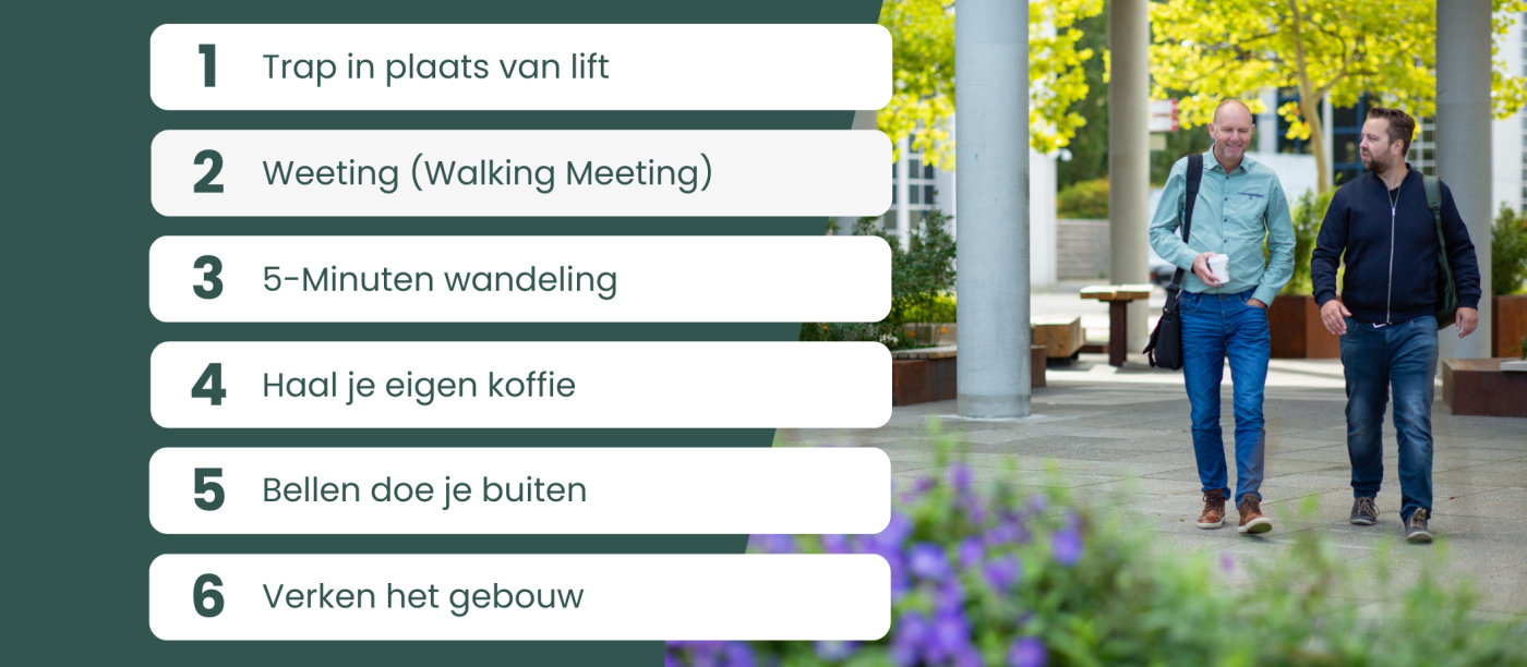 Kom vandaag in beweging op de Wandel Tijdens Je Werkdag - Wandelnet